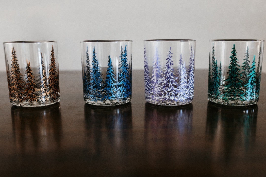 Pine Tree Rocks Glass – Colorado Native Studios